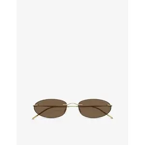 Giorgio Armani Oval-frame Metal Sunglasses