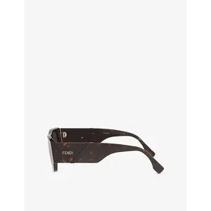 Fendi Diagonal Rectangular-frame Sunglasses