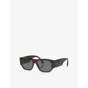 Fendi Diagonal Rectangular-frame Sunglasses