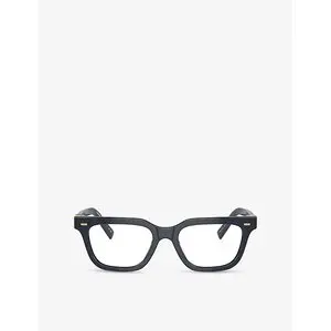 Miu Miu Rectangular-frame Acetate Optical Glasses - Blue