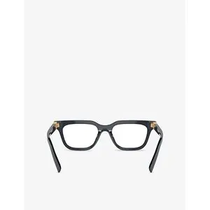 Miu Miu Rectangular-frame Acetate Optical Glasses - Blue