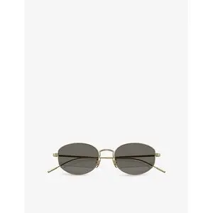 Oliver Spencer Ov1347st Sirry Oval-frame Titanium Sunglasses - Gold