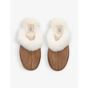 UGG Disquette Shearling-lined Suede Slippers