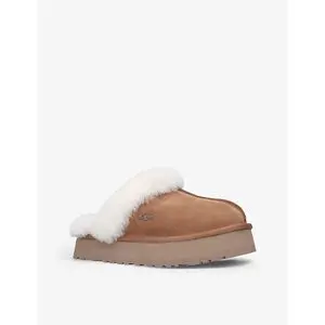 UGG Disquette Shearling-lined Suede Slippers