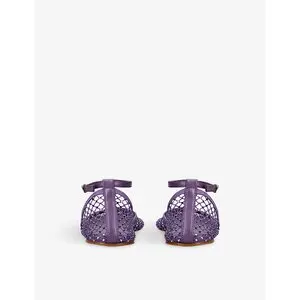 Christopher Esber Mesh Ballet Flats With Crystal Embellishments - Viola