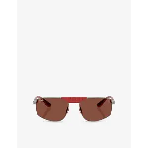 Ray-ban X Scuderia Ferrari Rb3776m Metal Sunglasses - Silver