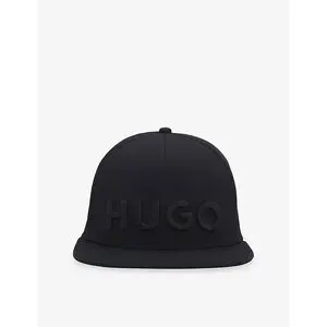Hugo Embroidered Logo Cotton Cap - Black