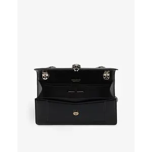 BVLGARI Serpenti Forever Leather Shoulder Bag - Black