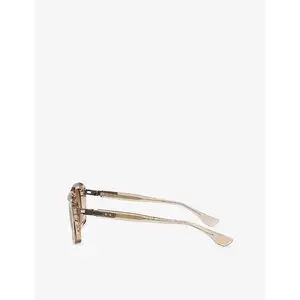 Dita Grandmaster-nine Rectangular-frame Sunglasses - Brown