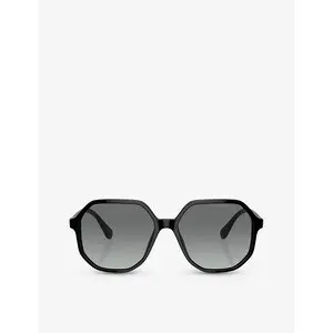 SWAROVSKI Swarovski Irregular-Frame Acetate Sunglasses Black