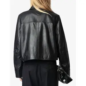 Zadig&Voltaire Regular-fit Leather Jacket With Flap-pockets