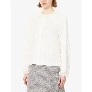 Theory Silk Ruched Blouse