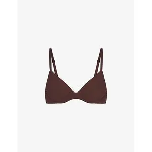 SKIMS Fits Everybody Underwired Stretch-woven T-shirt Bra - Cocoa