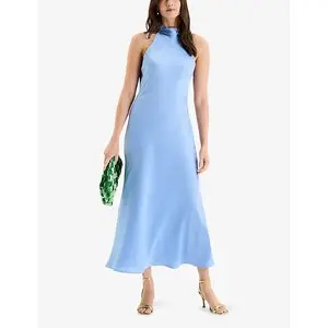 OMNES Seychelles Halterneck Maxi Dress - Blue