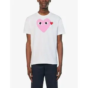 Play Comme Des Garcon Heart Logo-motif Cotton-jersey T-shirt