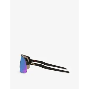 Oakley Acetate Wraparound Sunglasses - Black