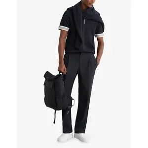 REISS Bruno Half-zip Stretch-woven Polo Shirt