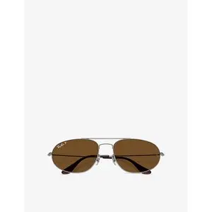 Ray-ban Explorer Iv Irregular Metal Sunglasses - Silver