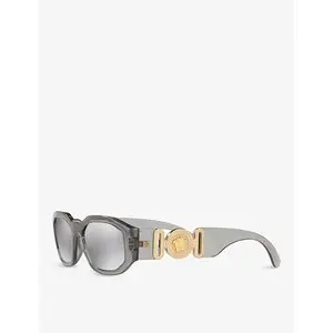 Versace Ve4361 Rectangle Frame Sunglasses - Grey