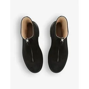 THE ROW Zipped-front Platform-sole Ankle Boots - Black