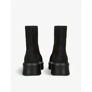 THE ROW Zipped-front Platform-sole Ankle Boots - Black