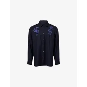 Dries Van Noten Croom Embroidered Wool Shirt