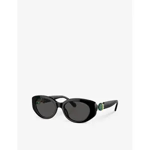 SWAROVSKI Oval Gem-embellished Acetate Sunglasses