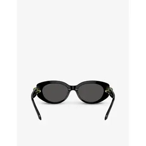 SWAROVSKI Oval Gem-embellished Acetate Sunglasses