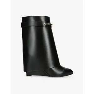 Givenchy Shark 95 Leather Ankle Boots - Black
