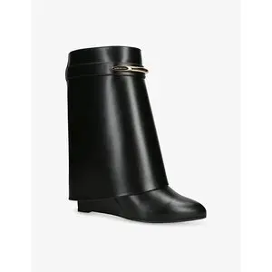 Givenchy Shark 95 Leather Ankle Boots - Black