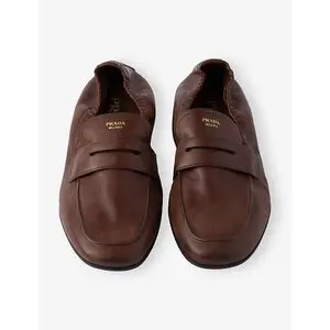 Prada Shuffle Antiqued Leather Loafers