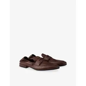 Prada Shuffle Antiqued Leather Loafers