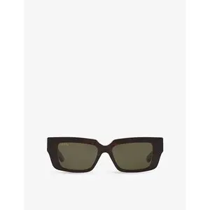 Gucci Gg1529s Square-frame Sunglasses - Brown