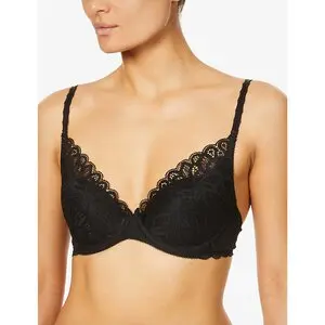Wacoal Raffiné Underwired Stretch-lace Plunge Bra