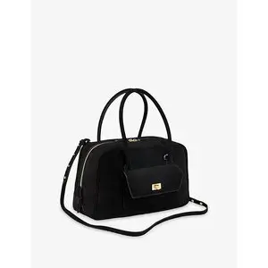 Sandro Ezmeh Suede Top-handle Bag - Black