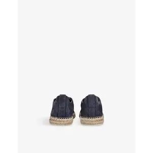 Zegna Triple Stitch Suede Espadrilles - Blue