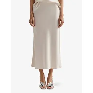 MALINA Aubree Flared Maxi Skirt - Vanilla