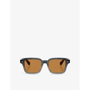 Oliver Spencer Errisson Pillow-frame Sunglasses - Blue