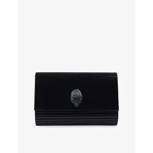 Kurt Geiger Party Eagle-embellished Perspex Clutch - Black