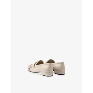 Prada Brand-foiled Leather Loafers