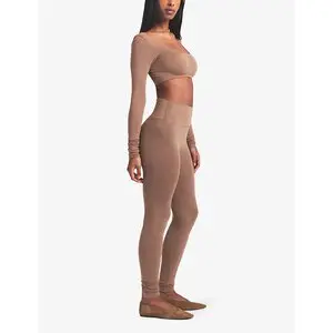 SKIMS High-waisted Ribbed Wool-blend Leggings