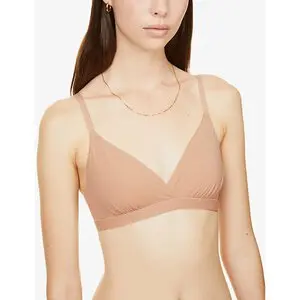 SKIMS Fits Everybody High-neck Stretch-woven Body - Clay