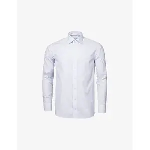 Eton Slim-fit Dot-print Cotton-poplin Shirt