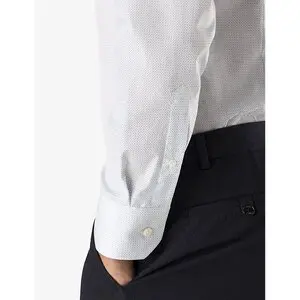 Eton Slim-fit Dot-print Cotton-poplin Shirt