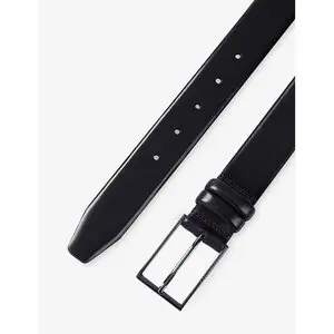 BOSS Branded Leather Belt - Black