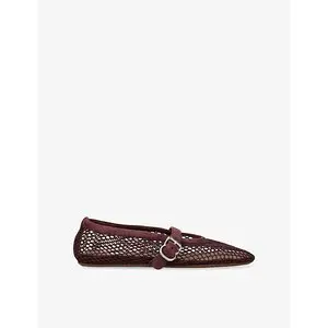 Alaïa Ballerina Mesh Ballet Flats - Wine