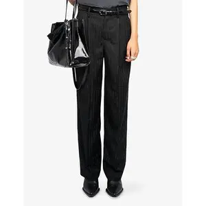 Zadig&Voltaire Puros Shimmer Wool-blend Trousers