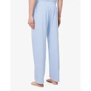 Derek Rose Basel Relaxed-fit Stretch-woven Pyjama Bottoms - French