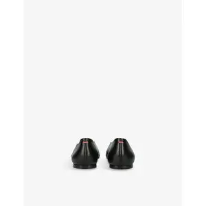 AeydĒ Betty Square-toe Leather Ballet Flats