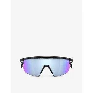 Oakley Shield-frame Acetate Sunglasses - Black